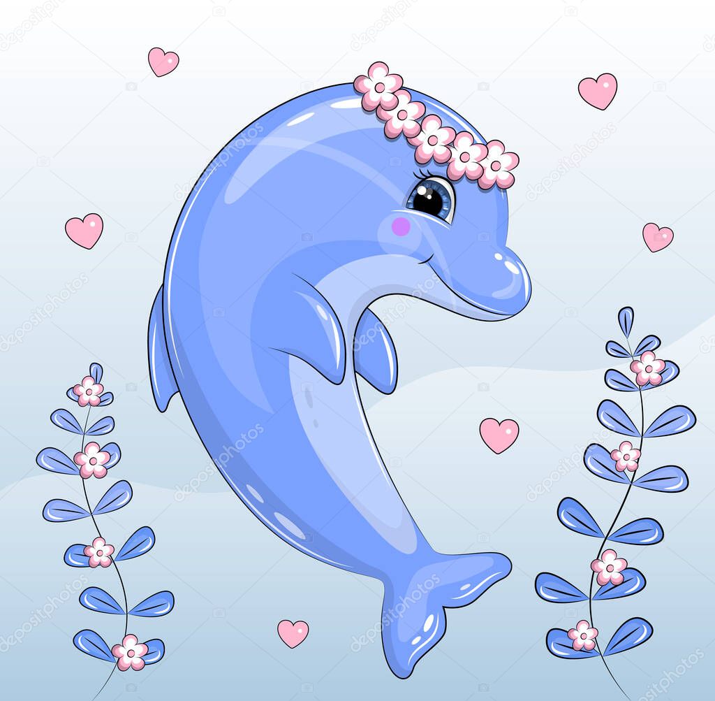 Clipart Carino Delfino