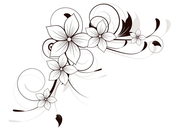 Floral design element with swirls for spring — Stock Vector © floral ...