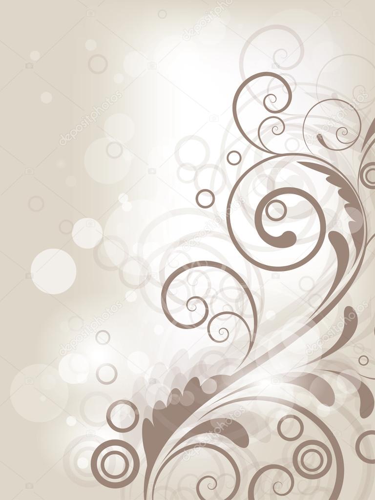 Floral spring background with swirls and flowers Stock Vector Image by ...