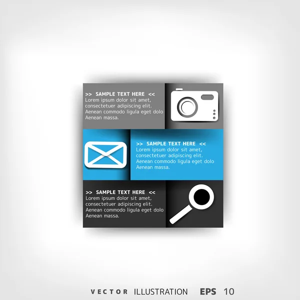 Blank for text with infographic elements and web icons Stock Vector ...