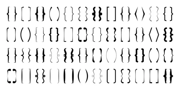 Simbol tanda kurung Vektor Stok, Ilustrasi Simbol tanda kurung Bebas ...