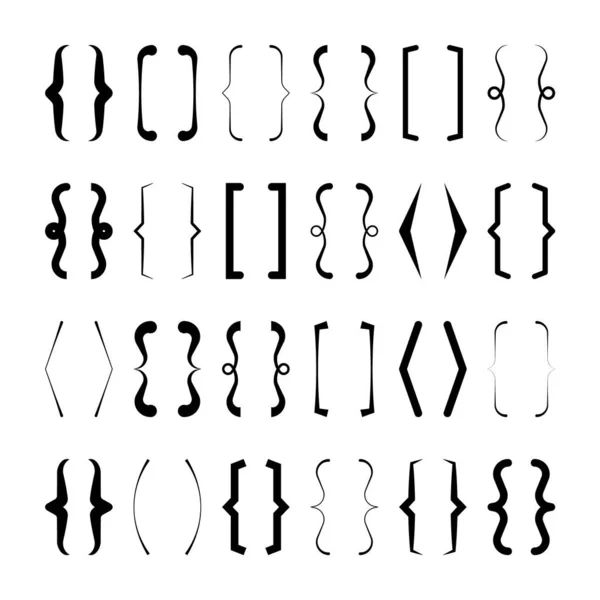 Simbol tanda kurung Vektor Stok, Ilustrasi Simbol tanda kurung Bebas ...