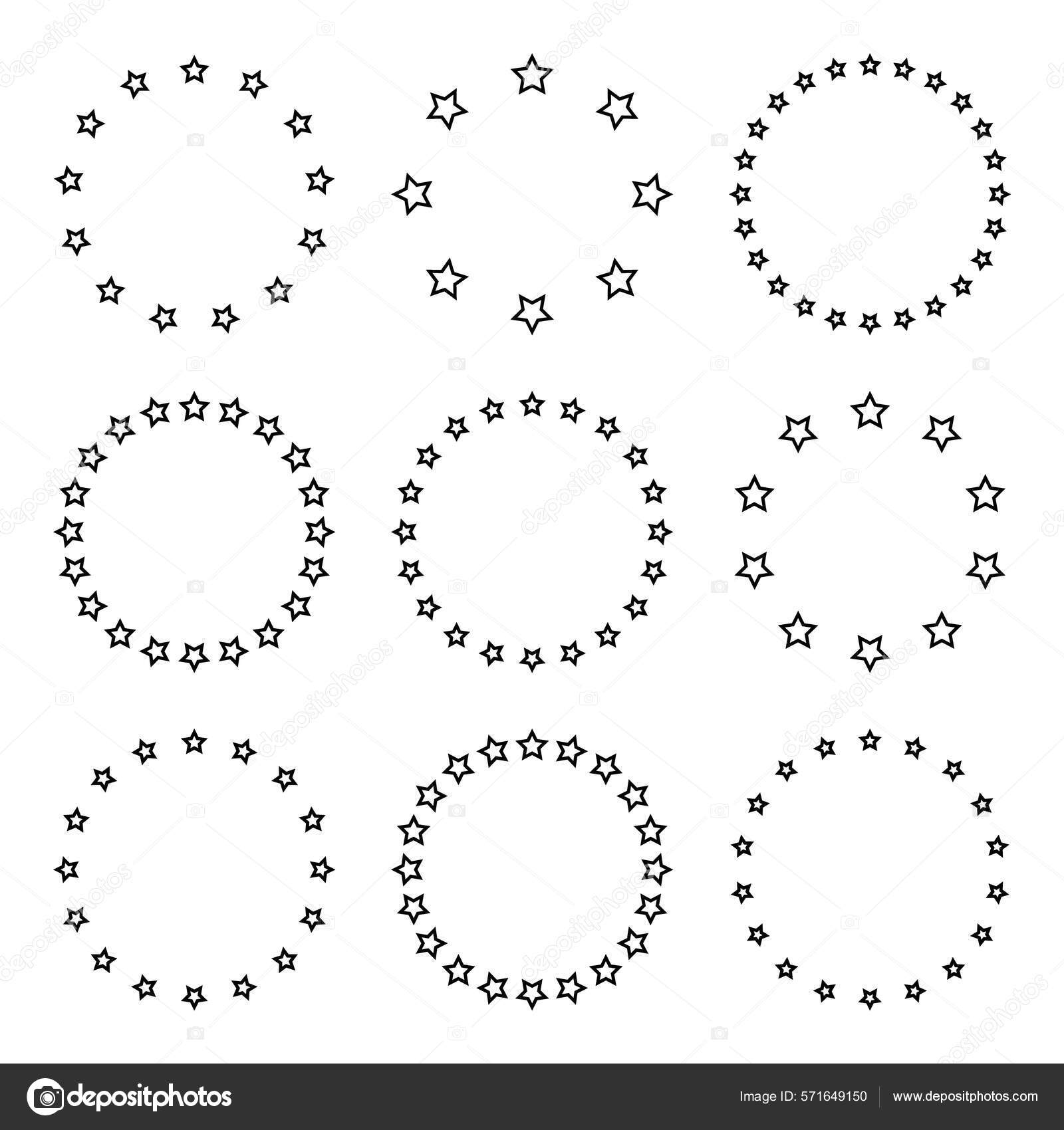 Star Clip Art Black And White Border