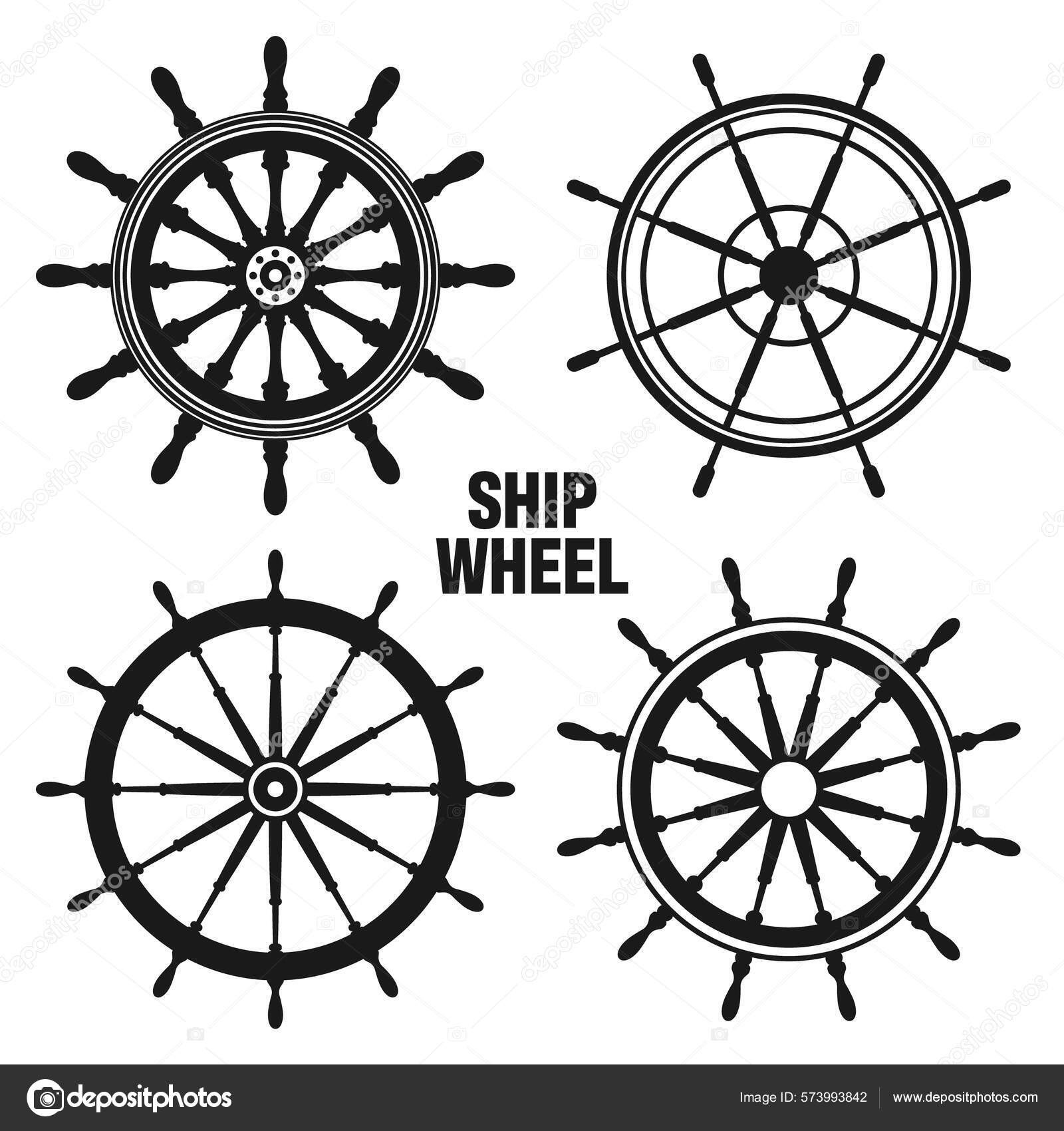 Sailboat Wheel Vector