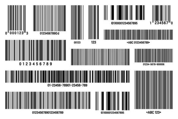 Set Product Barcodes Codes Identification Tracking Code Serial Number ...