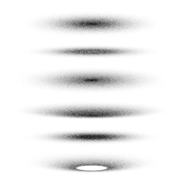 Stipple shadows set, dotted design elements. Fading gradient. Stippling ...