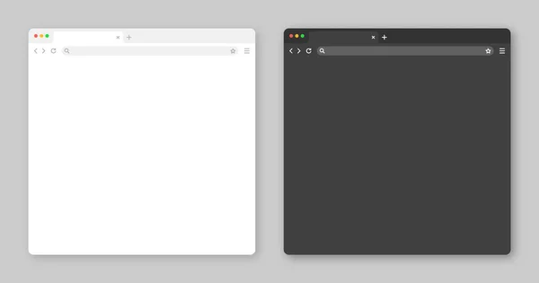 Blank Internet Browser Window Various Search Bar Templates Dark Mode ...