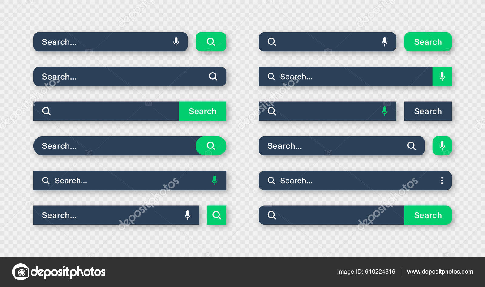 Various Search Bar Templates Dark Mode Internet Browser Engine Search ...