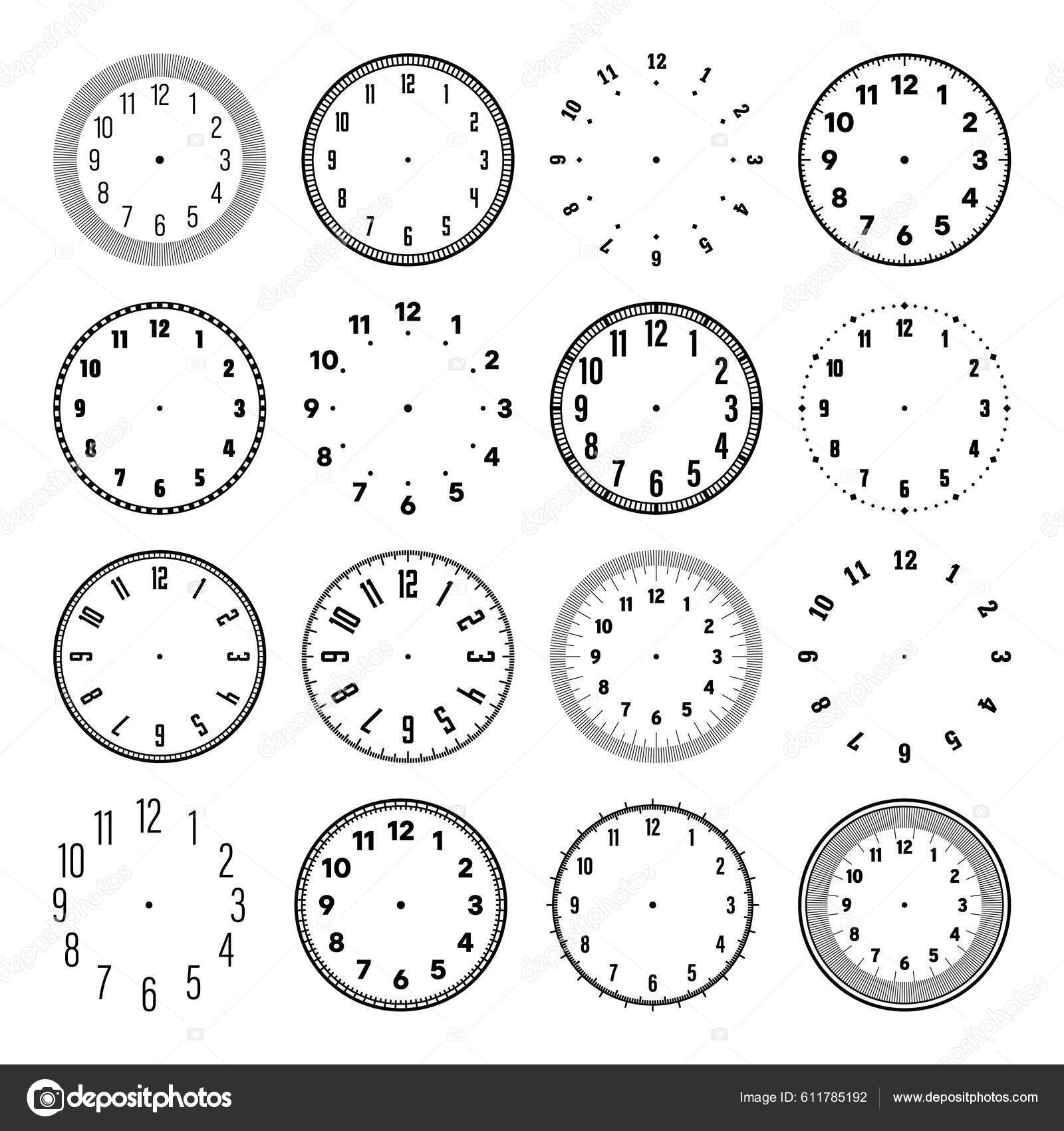 Mechanical Clock Faces Arabic Numerals Bezel Watch Dial Minute Hour ...