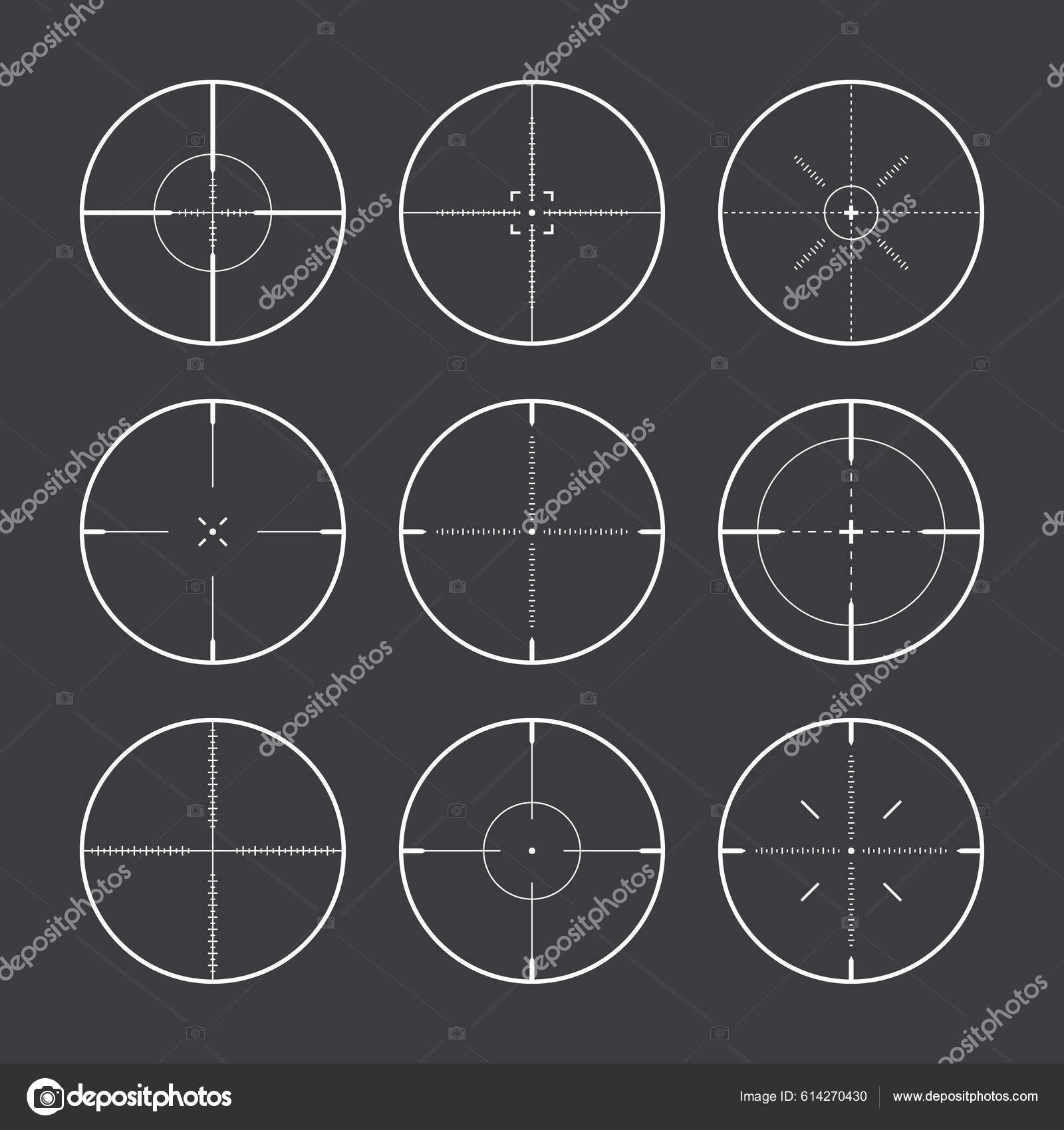 Varias Miras Rifle Francotirador Mira Óptica Del Arma Visor Armas ...