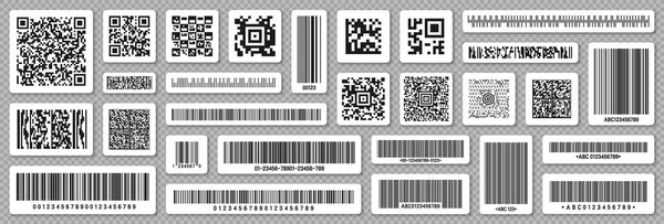 Set Product Barcodes Codes Identification Tracking Code Serial Number ...