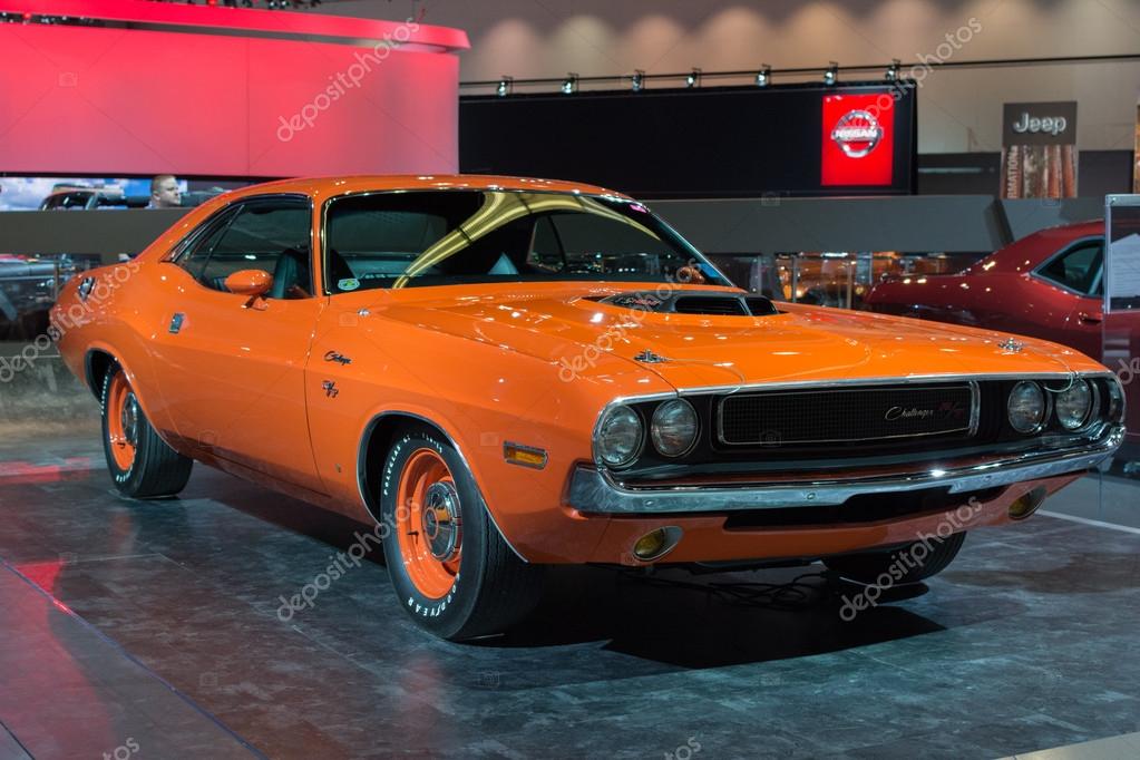 Dodge Challenger RT 383 Magnum car on display at the LA Auto S – Stock ...