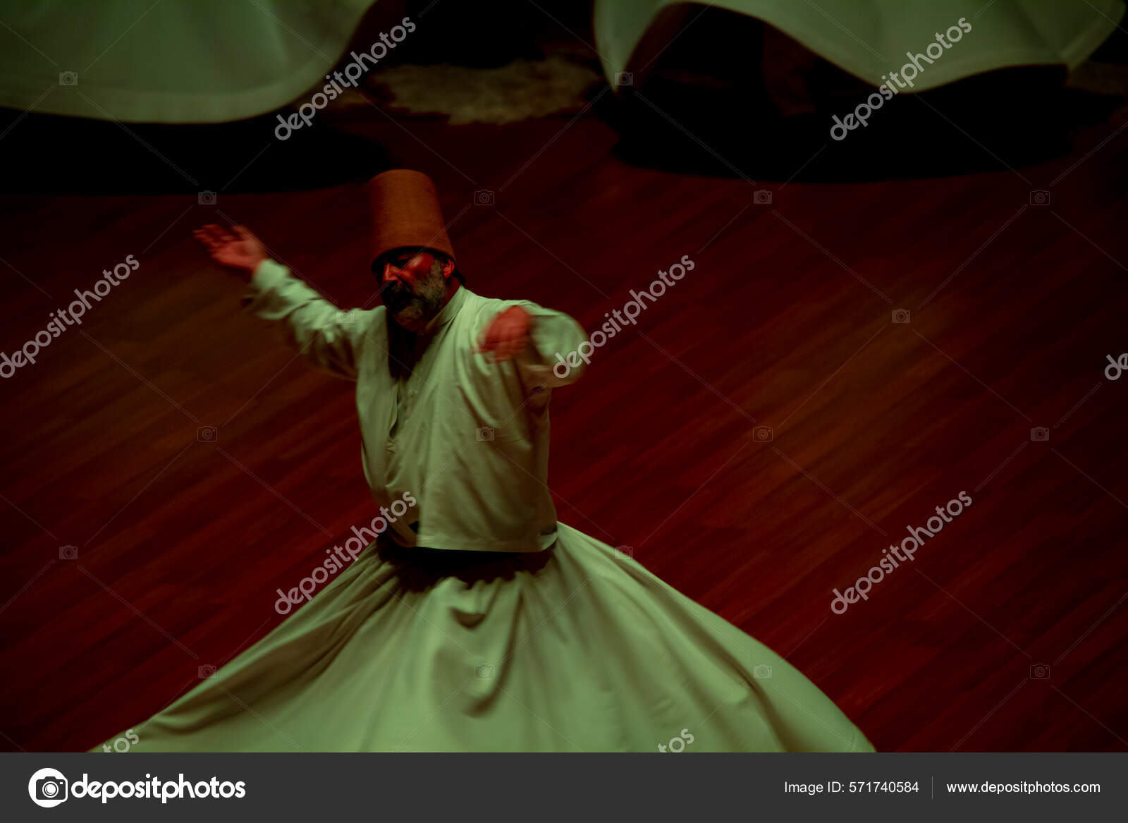 Unidentified Whirling Dervishes Semazen Konya Turkey Stock Photo by ...