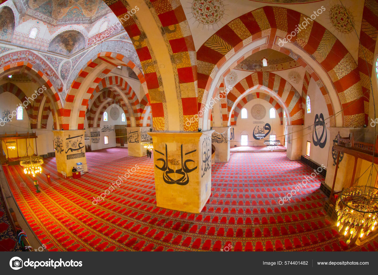 Old Mosque Turkish Eski Camii Early 15Th Century Ottoman Mosque – Stock ...