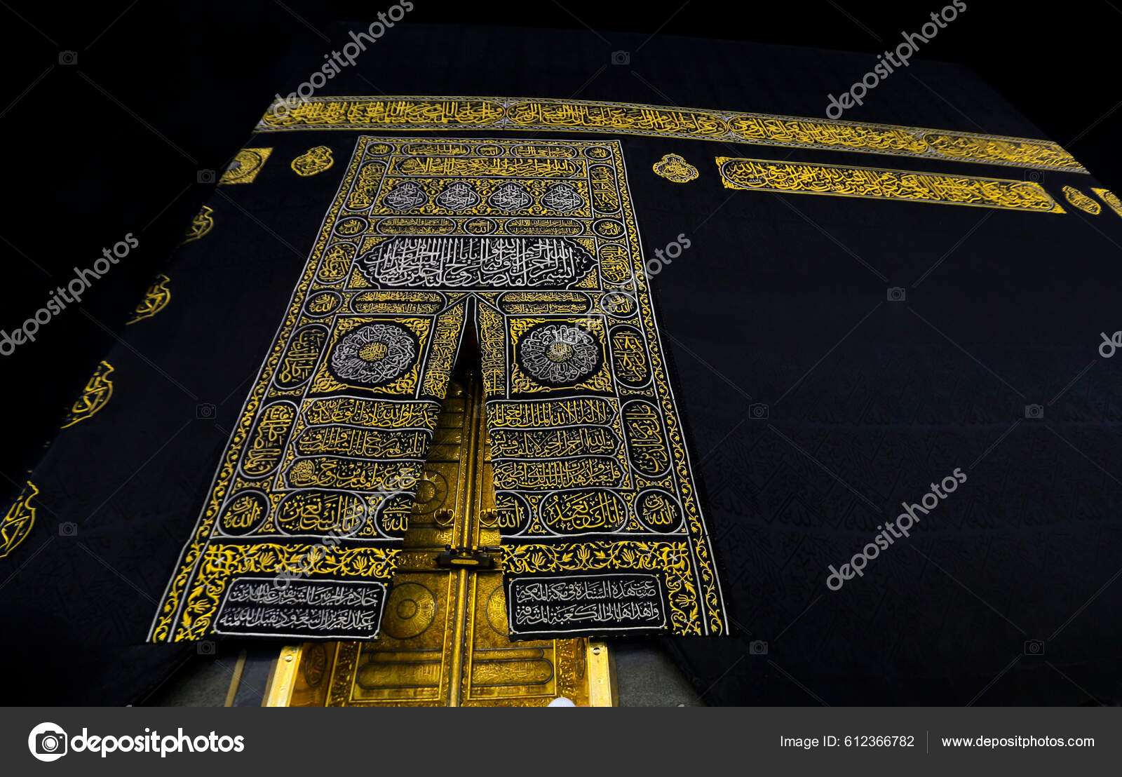 Mecca Saudi Arabia Door Kaaba Called Multazam Grant Holy Mosque — Stock ...