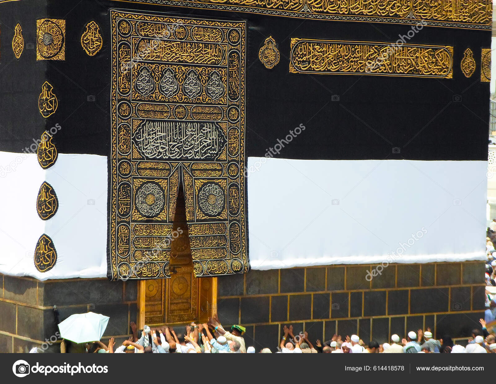 Doors Details Holy Place Kaaba Mecca Saudi Arabia – Stock Editorial ...