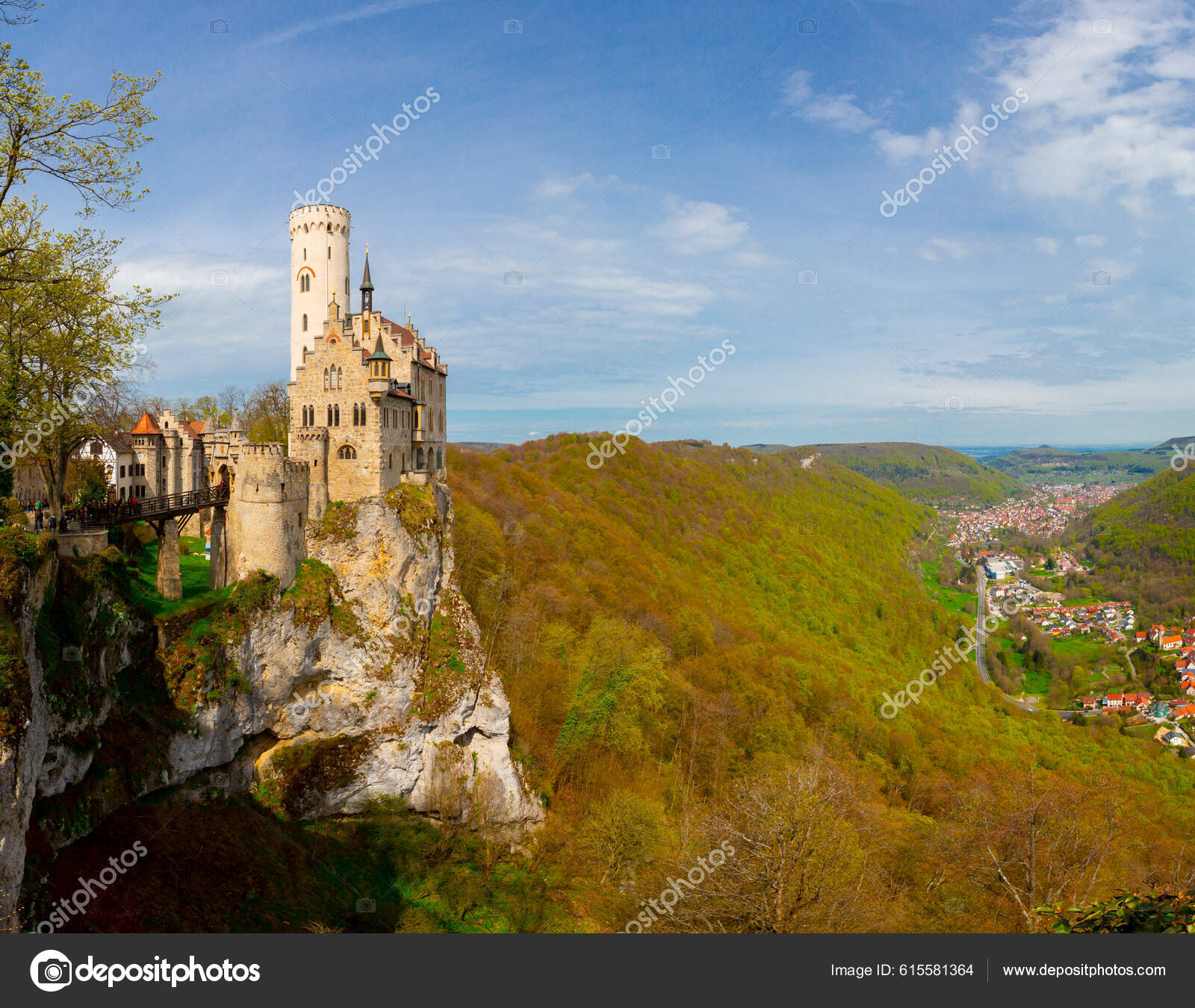 Lichtenstein Castle Mountain Top Summer Germany Europe Famous Castle ...
