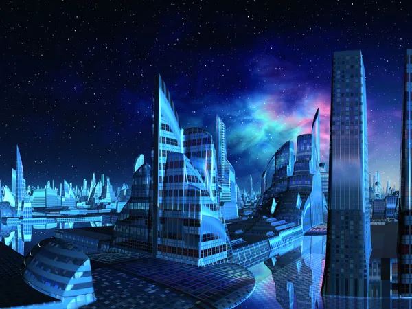 Alien Mothership over Futuristic City Stock Photo by ©Angela_Harburn ...