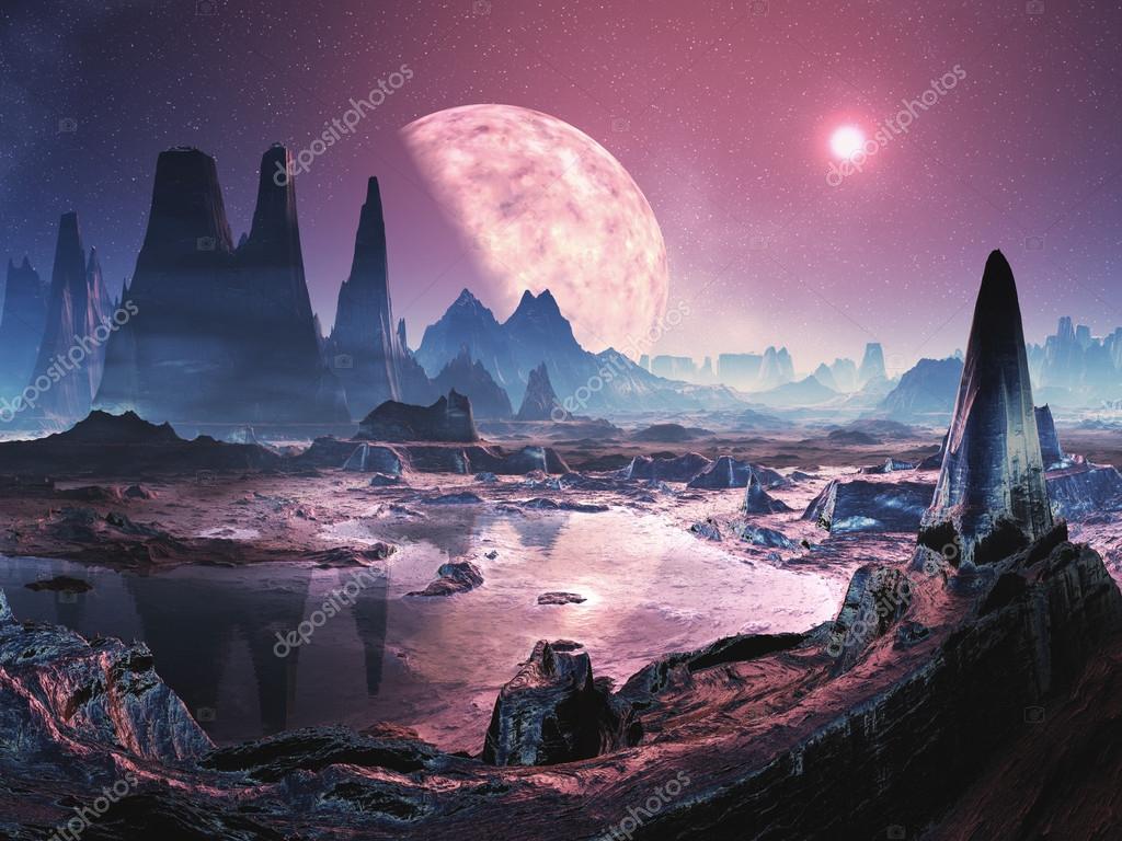 Uninhabited Alien Planet Stock Photo by ©Angela_Harburn 18572219