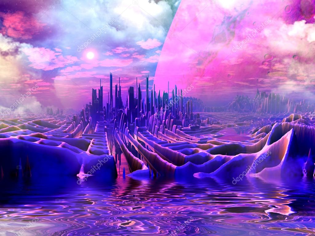 Mining Complex on Alien World — Stock Photo © Angela_Harburn #18736175