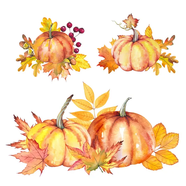 Watercolor pumpkins Stock Photos, Royalty Free Watercolor pumpkins ...