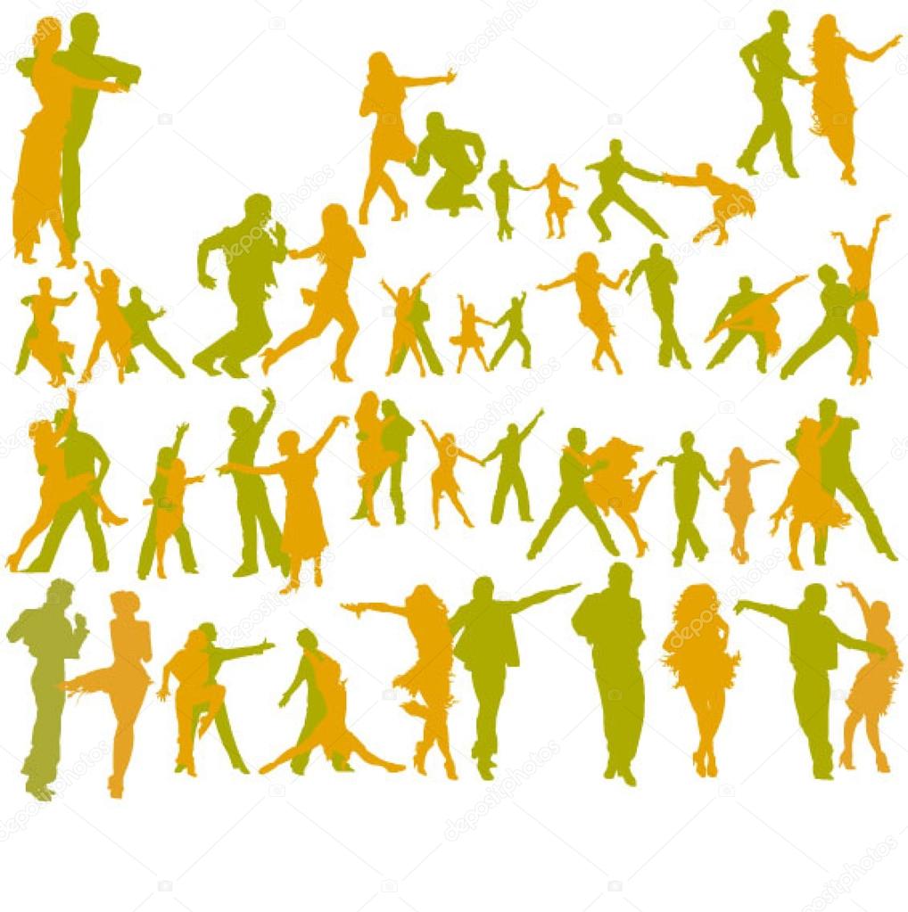 Set of rumba dancers Stock Vector Image by ©Paula13 #19483625