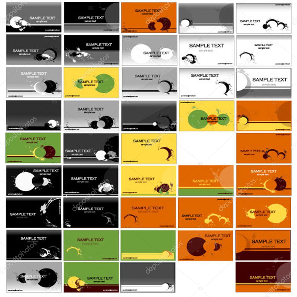 Set of colored visit cards Stock Vector Image by ©Paula13 #41326555