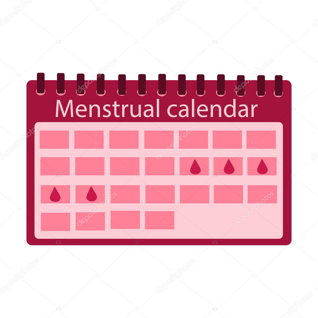 Calendario menstrual para el control de la menstruación y la ...