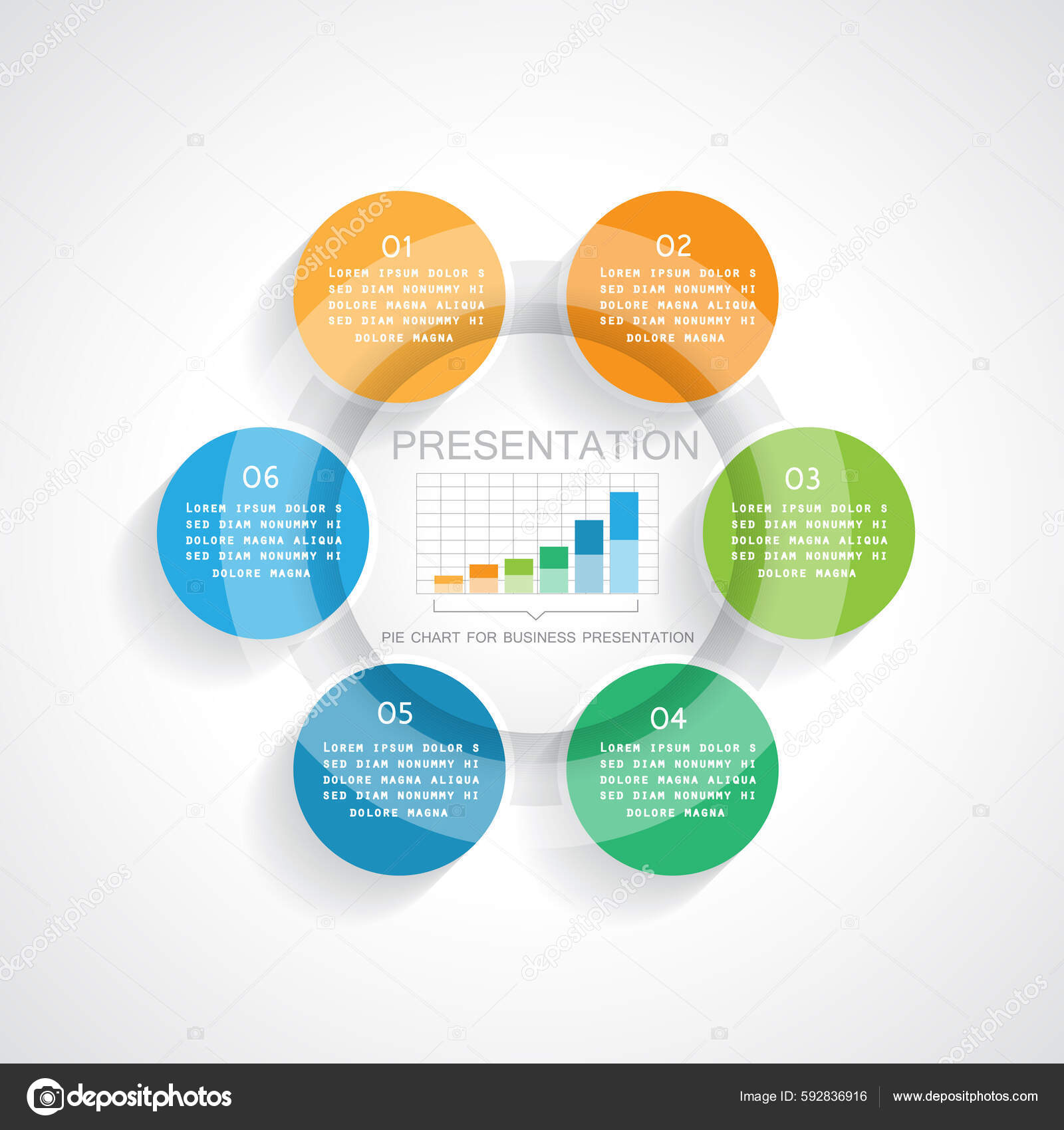 Template Cycle Diagram Chart Six Steps vektor av ©mechik 592836916