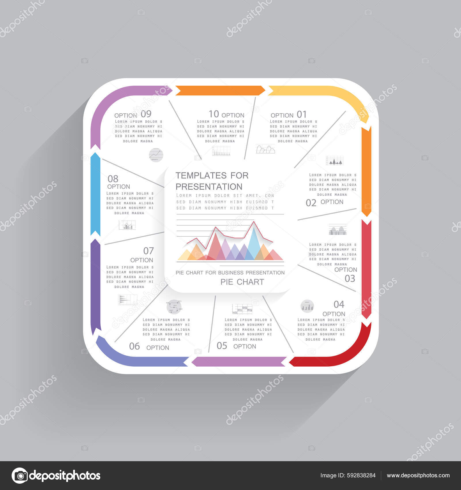 Pie Chart Business Data Visualization Steps Stock Vector by ©mechik ...