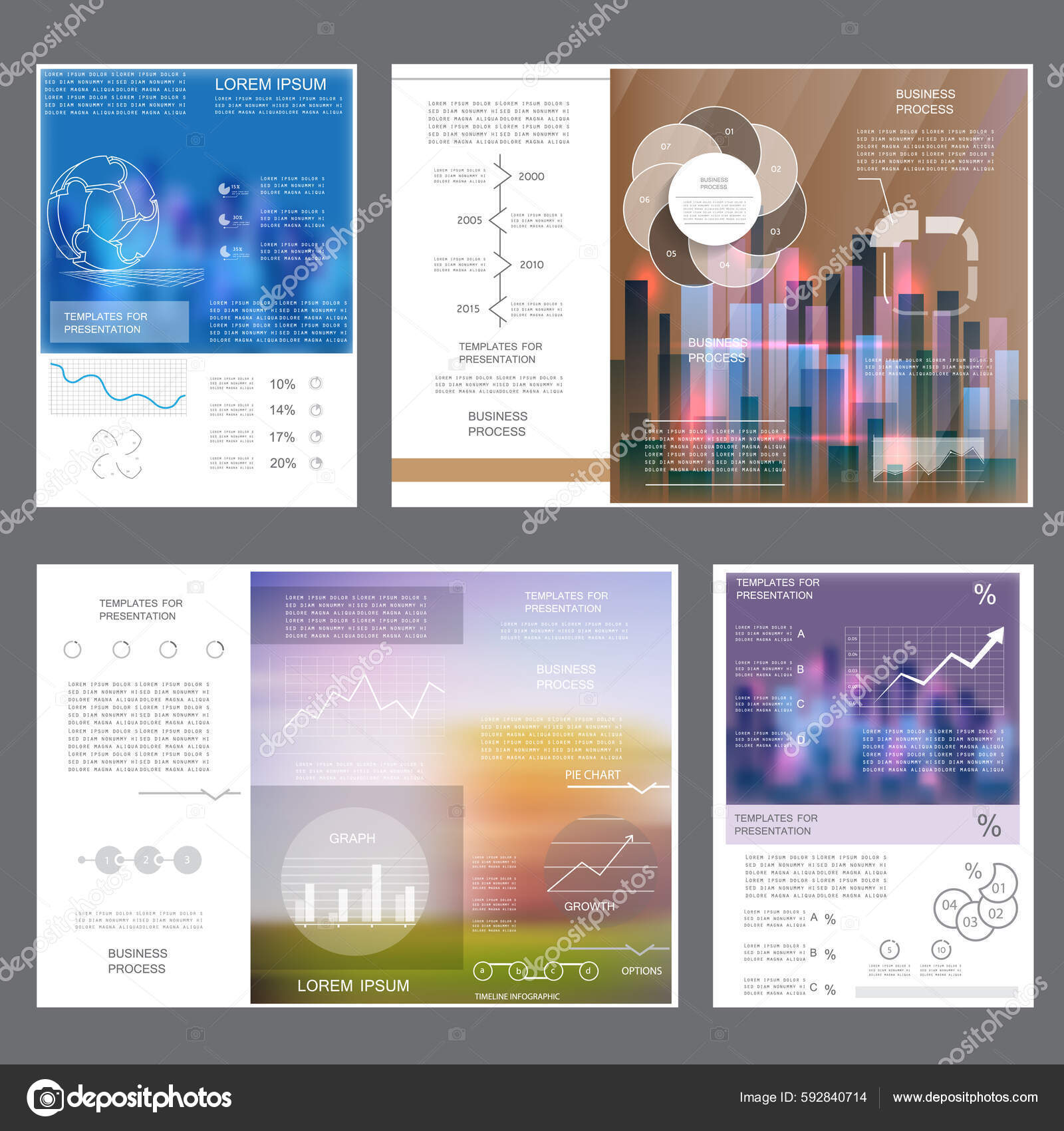 Brochures Templates Business Data Visualization Stock Vector by ©mechik ...