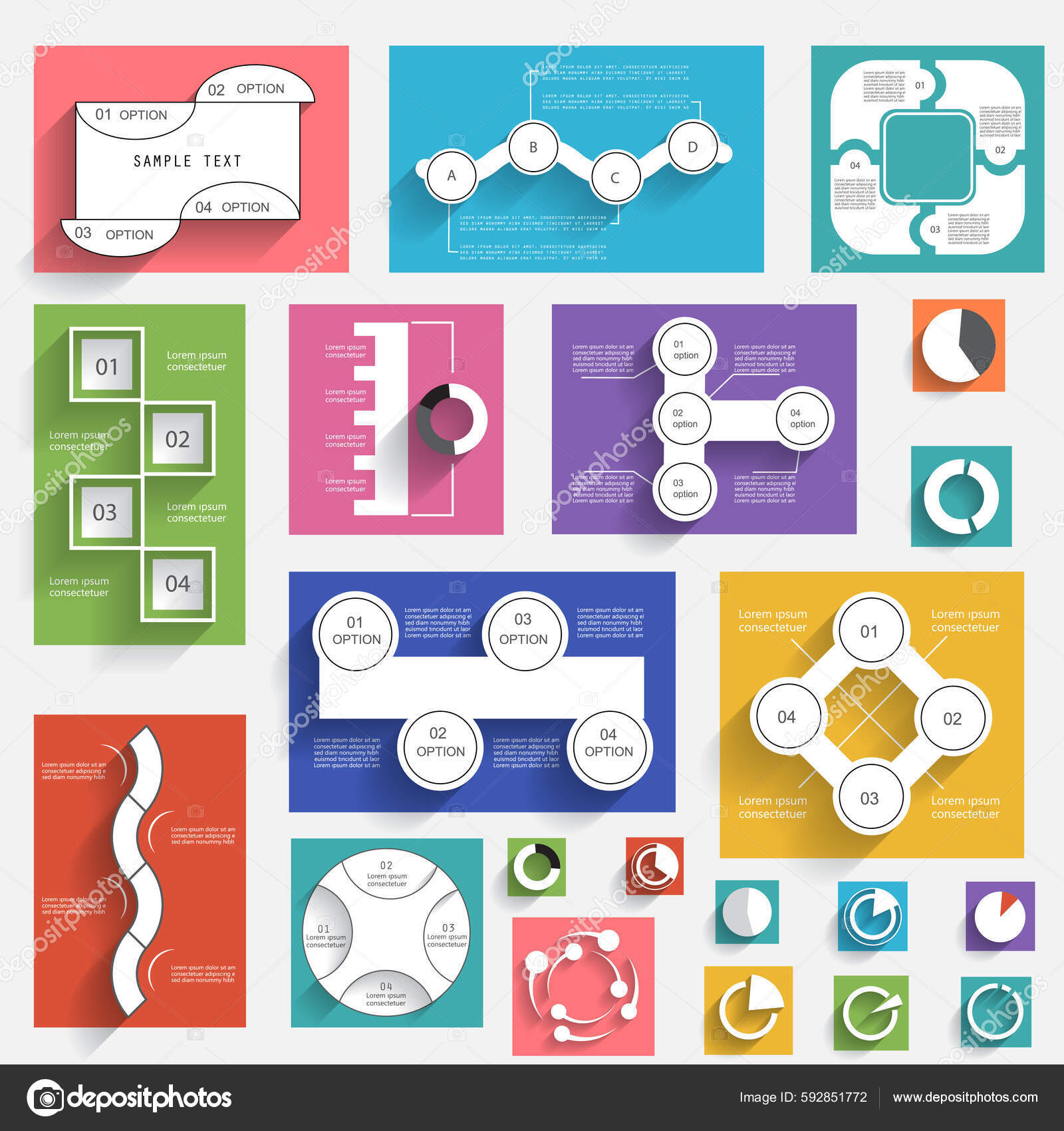 Templates Diagrams Infographic Elements Vector Stock-vektor af ©mechik ...