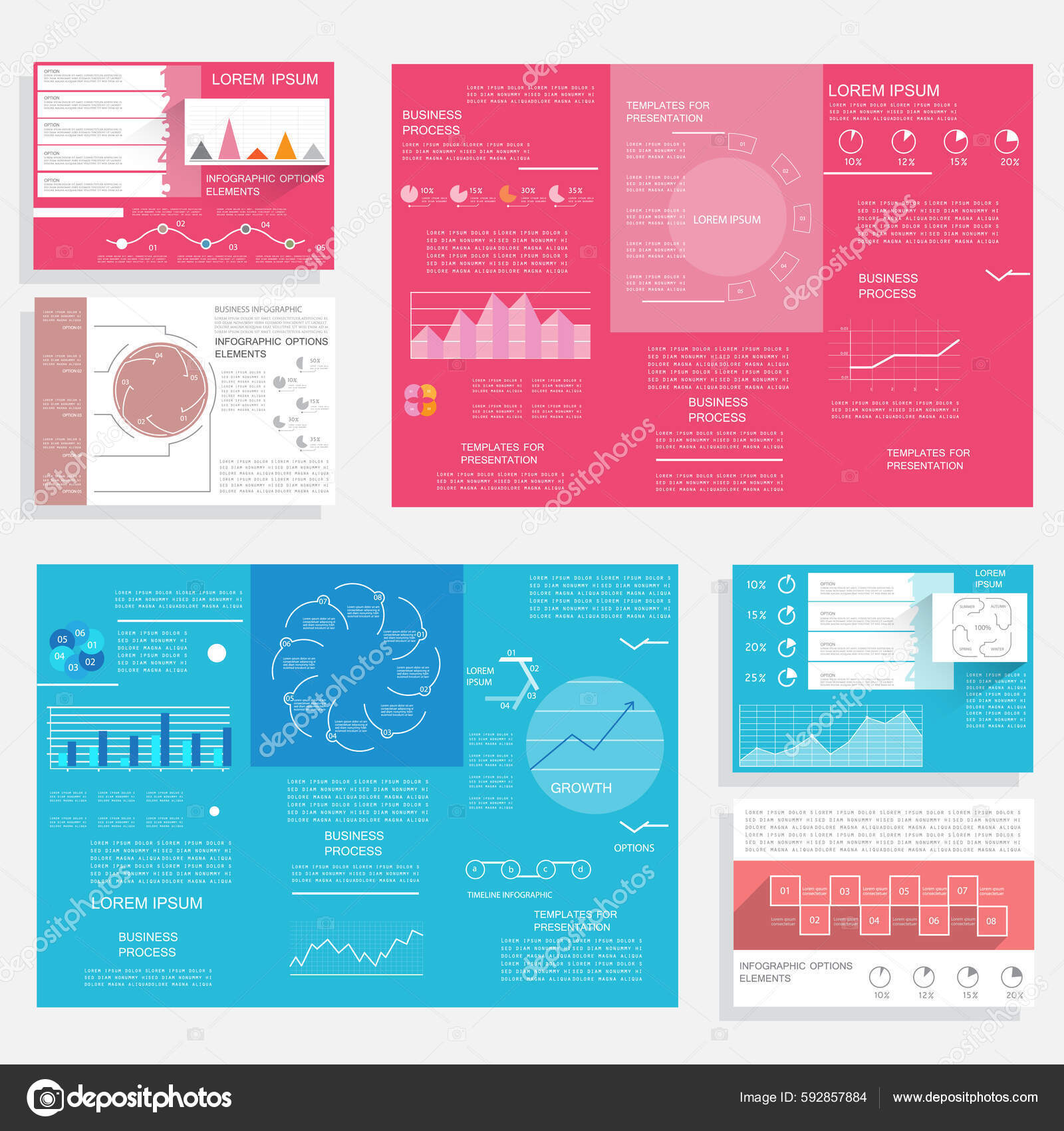 Brochures Business Reports Cover Layout Infographics Stock Vector by ...