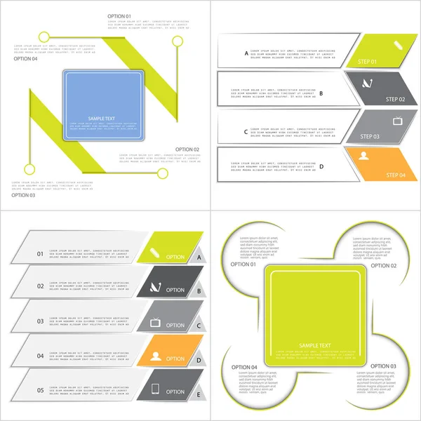 Five Templates Your Presentation Vektor Stok oleh ©mechik 592844682