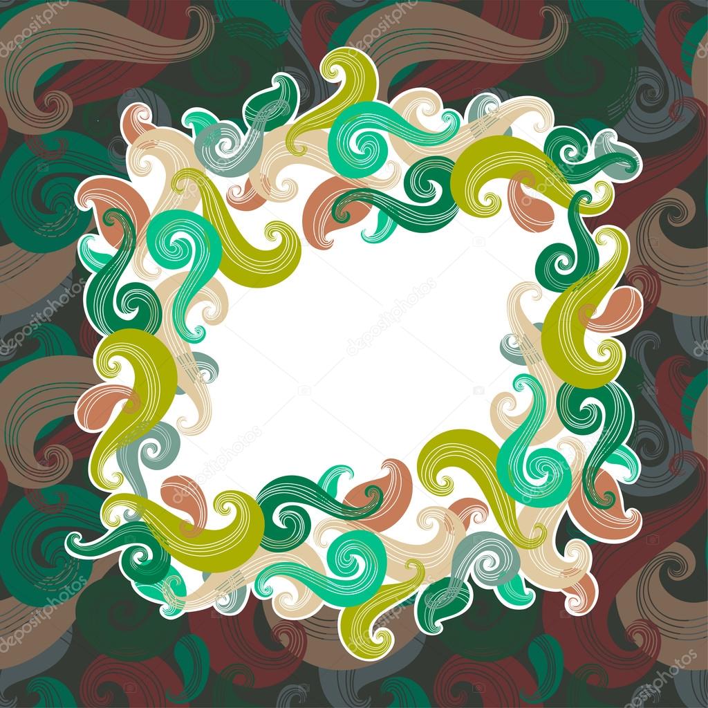 Colorful wave frame Stock Vector Image by ©julia_kuz #19497447