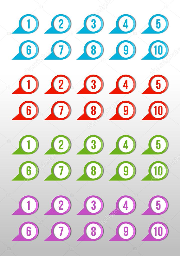Labels with numbers Stock Vector Image by ©emuemuemu #18670723