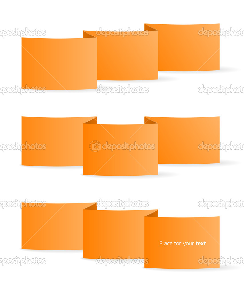 Three orange papers Stock Vector Image by ©emuemuemu #29280597