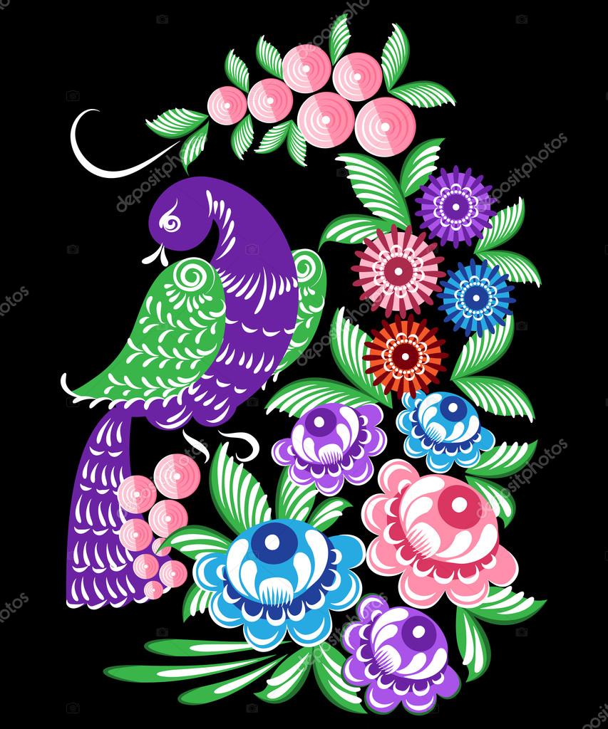 The traditional Russian floral background Stock Vector by ©asakosakura ...