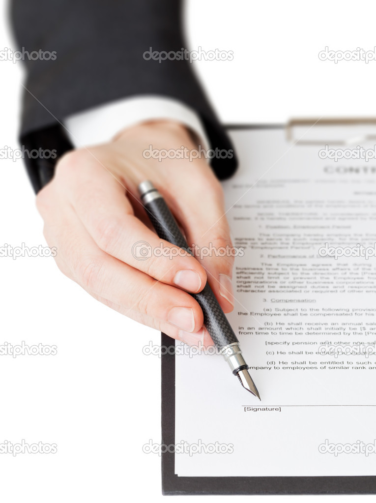 Sign here — Stock Photo © shawn_hempel #18719757