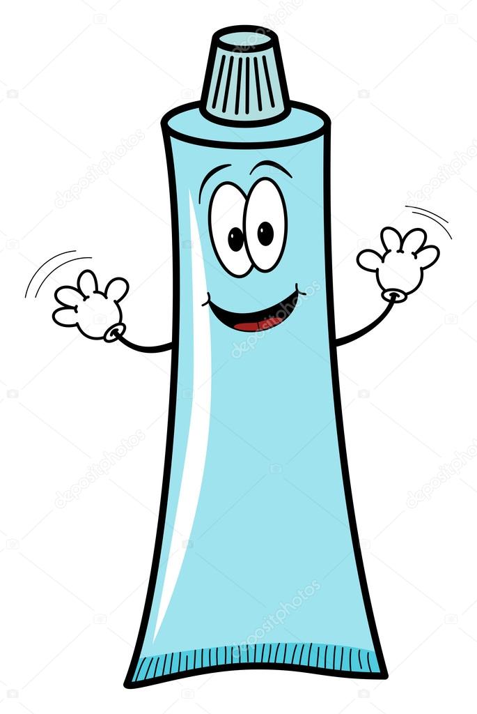 Happy cartoon toothpaste character — Stock Photo © shawn_hempel #42246615