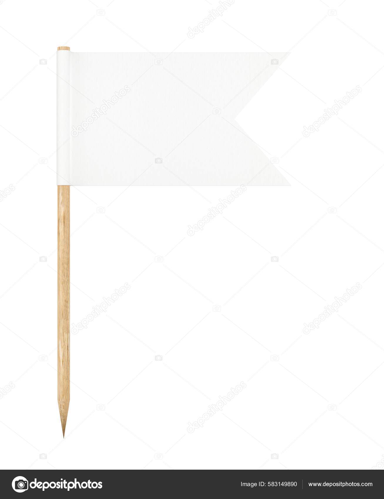 Bandera Papel Palillo Forma Triángulo Inserción Con Poste Madera ...