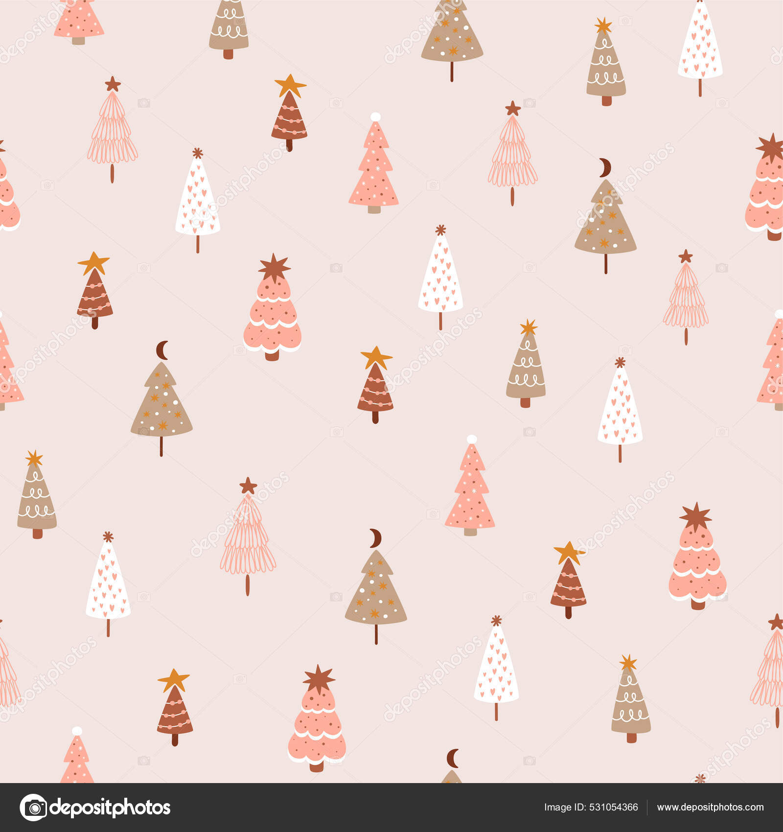 Pink Christmas Tree Background