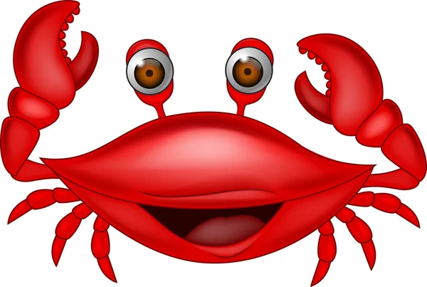 Cartoon Happy Crab Isolated White Background Stock Vector by ©tigatelu ...
