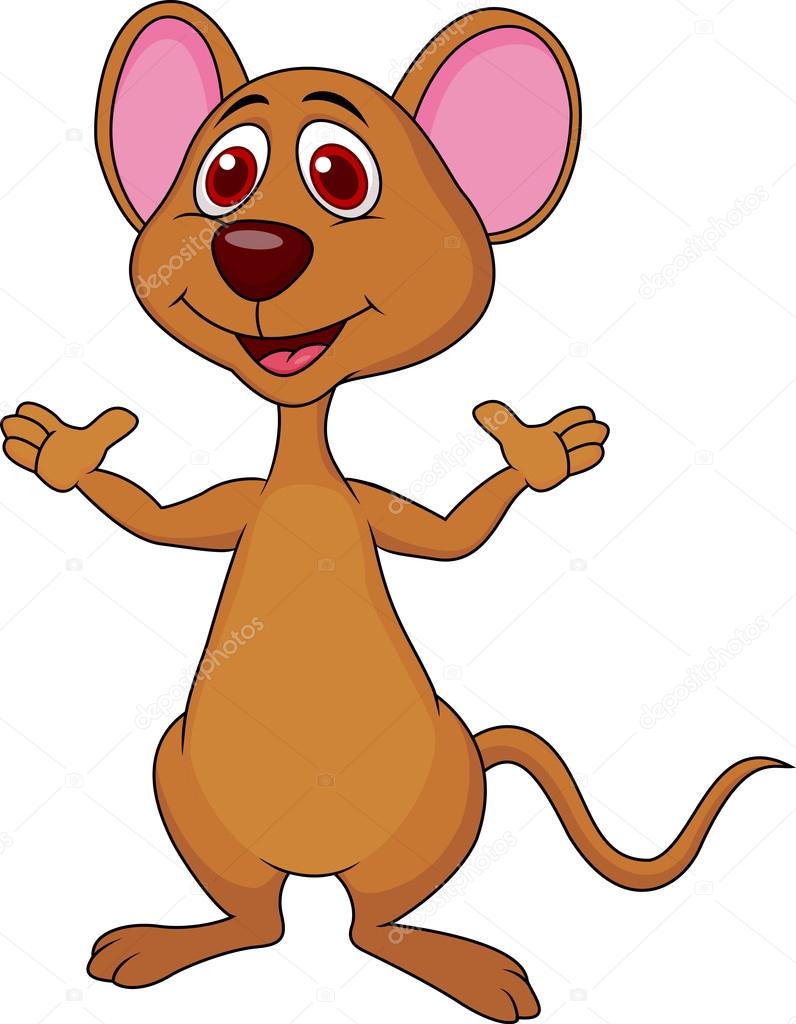 Cartoon Animal Raising Hand