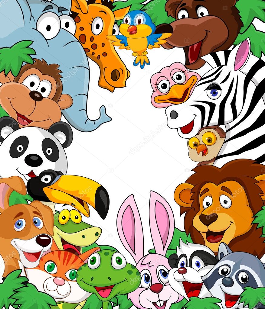 Wild animal cartoon background Stock Vector Image by ©tigatelu #27366475