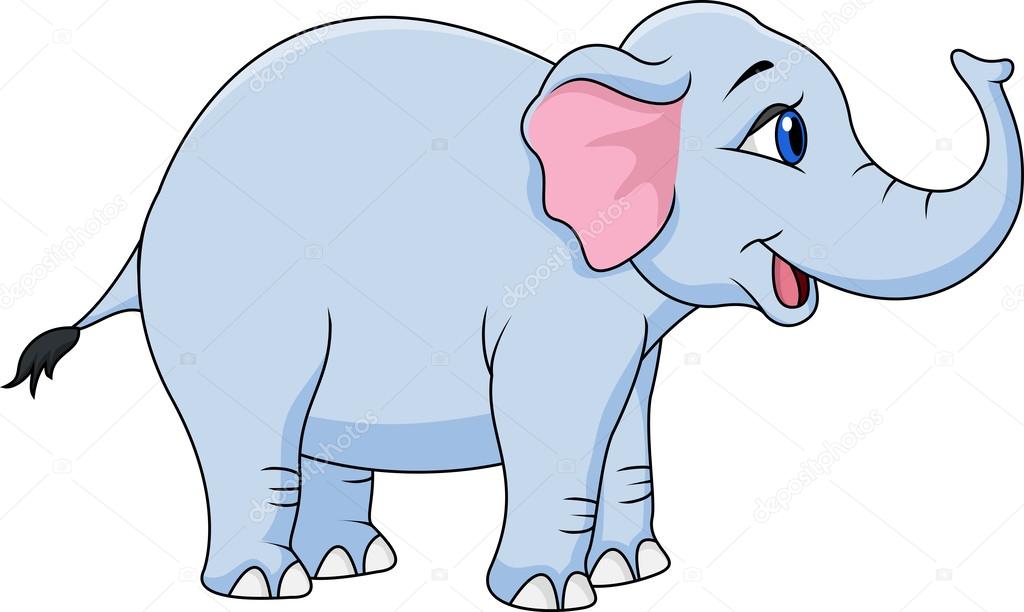 Desenhos animados de elefante bonito — Vetor de Stock © tigatelu #27367325