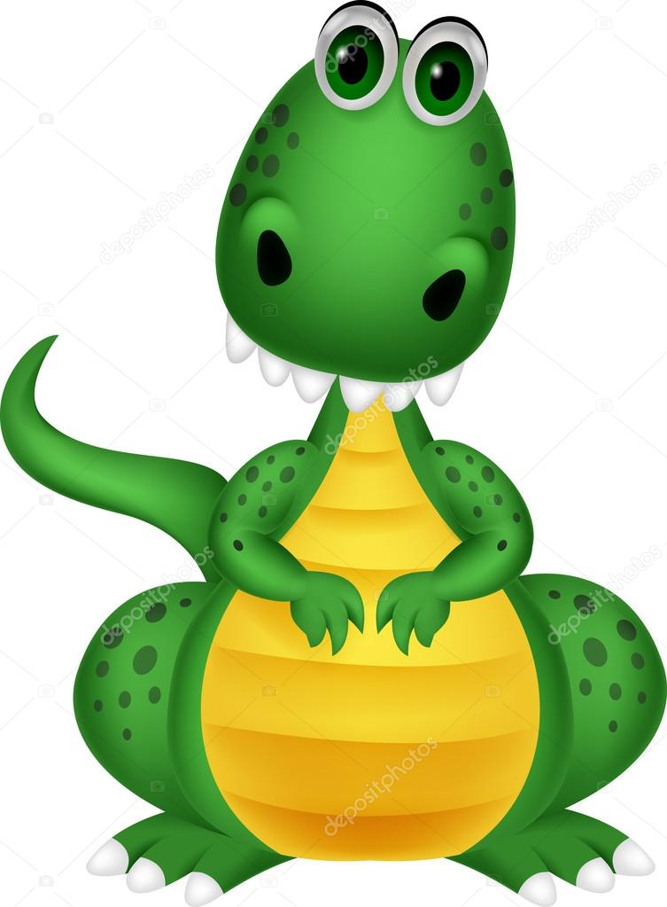 Lindo dinosaurio verde de dibujos animados 2024 Lindo dinosaurio verde de dibujos animados 2024