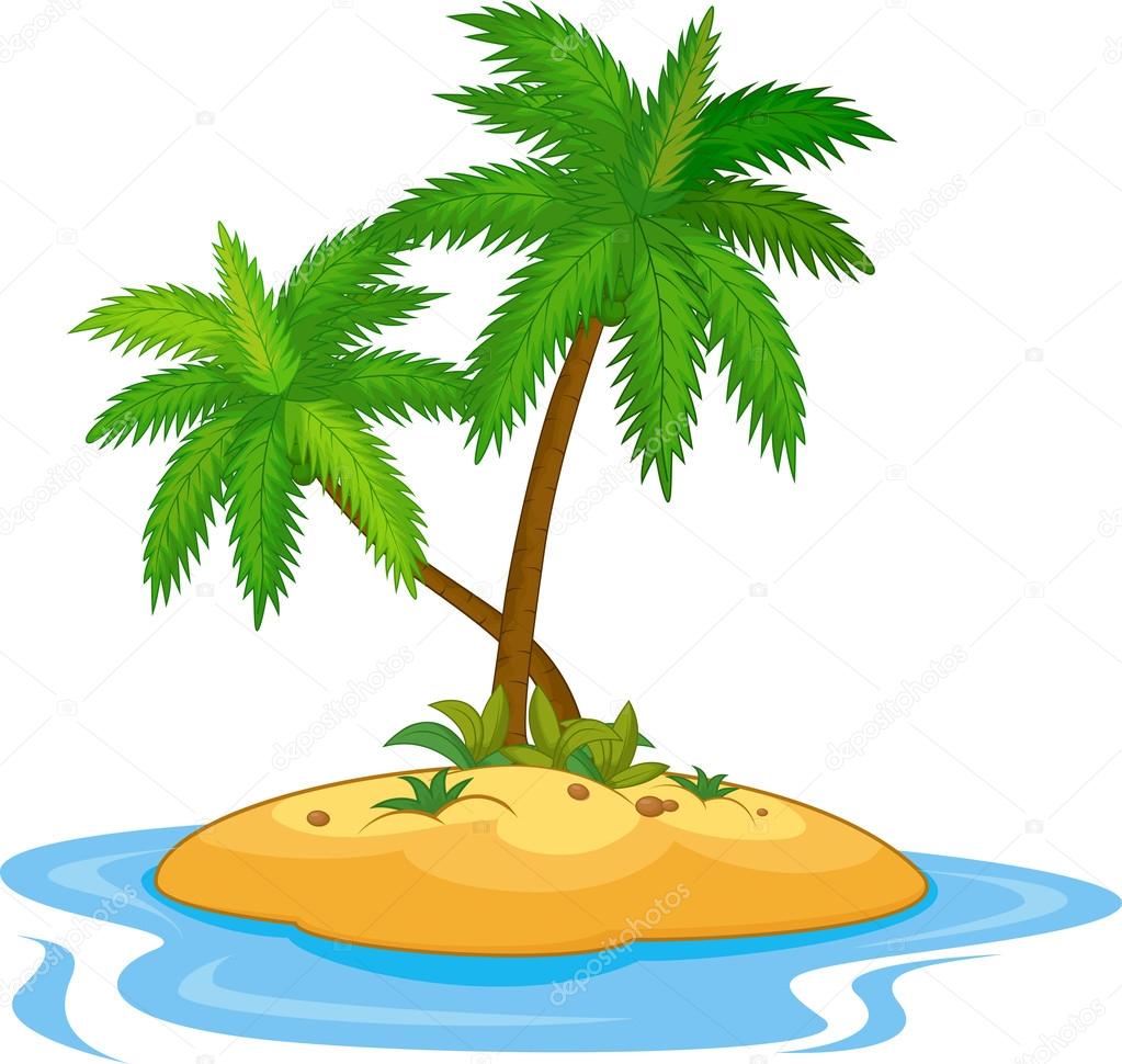 Isla tropical — Vector de stock © tigatelu #44719555