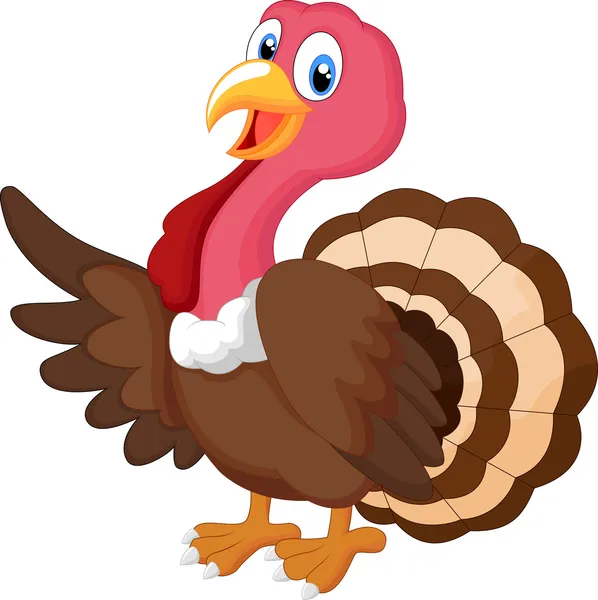 Cute turkey cartoon — Stock Vector © tigatelu #28071975