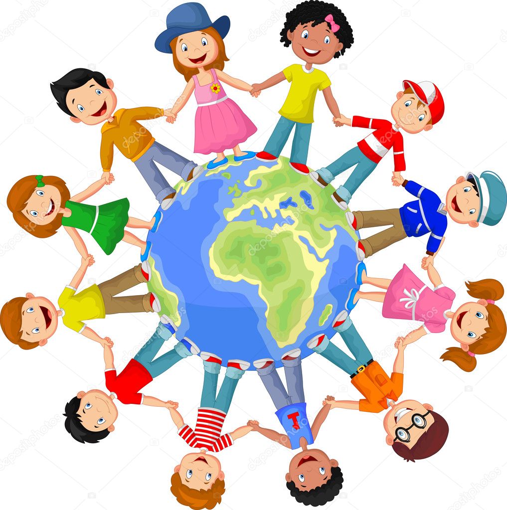 Círculo de Niños Felices Diferentes Razas 2023